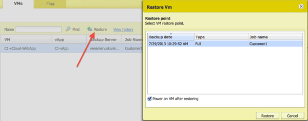 Veeam Backup And Replication 7 4 Self Service Restore For Vcloud Director Virtual To The Core