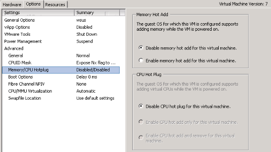 Pre-emptively enable HotAdd/HotPlug of a VM - Virtual To The Core